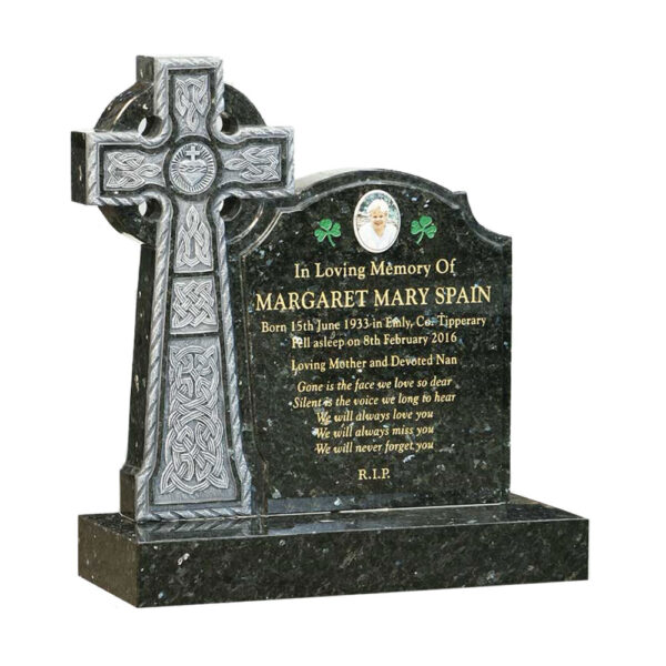 GHS429 - Ornate Celtic Cross Headstone - Memorials of Distinction