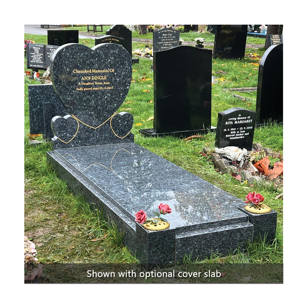 GF130 - Triple Heart Kerbed Memorial - Memorials of Distinction