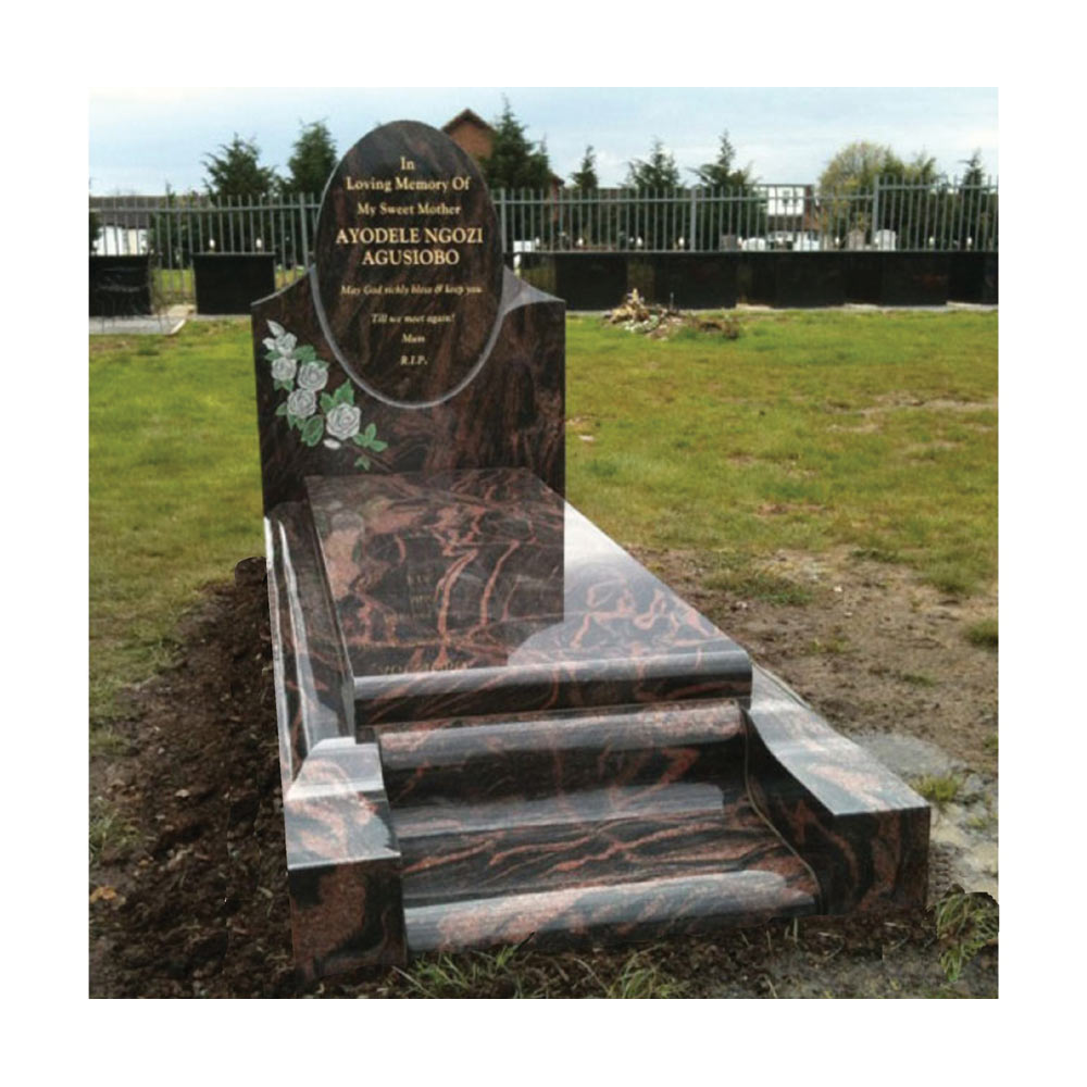 Bespoke Oval Headstone with Ornate Kerbset - Memorials of Distinction