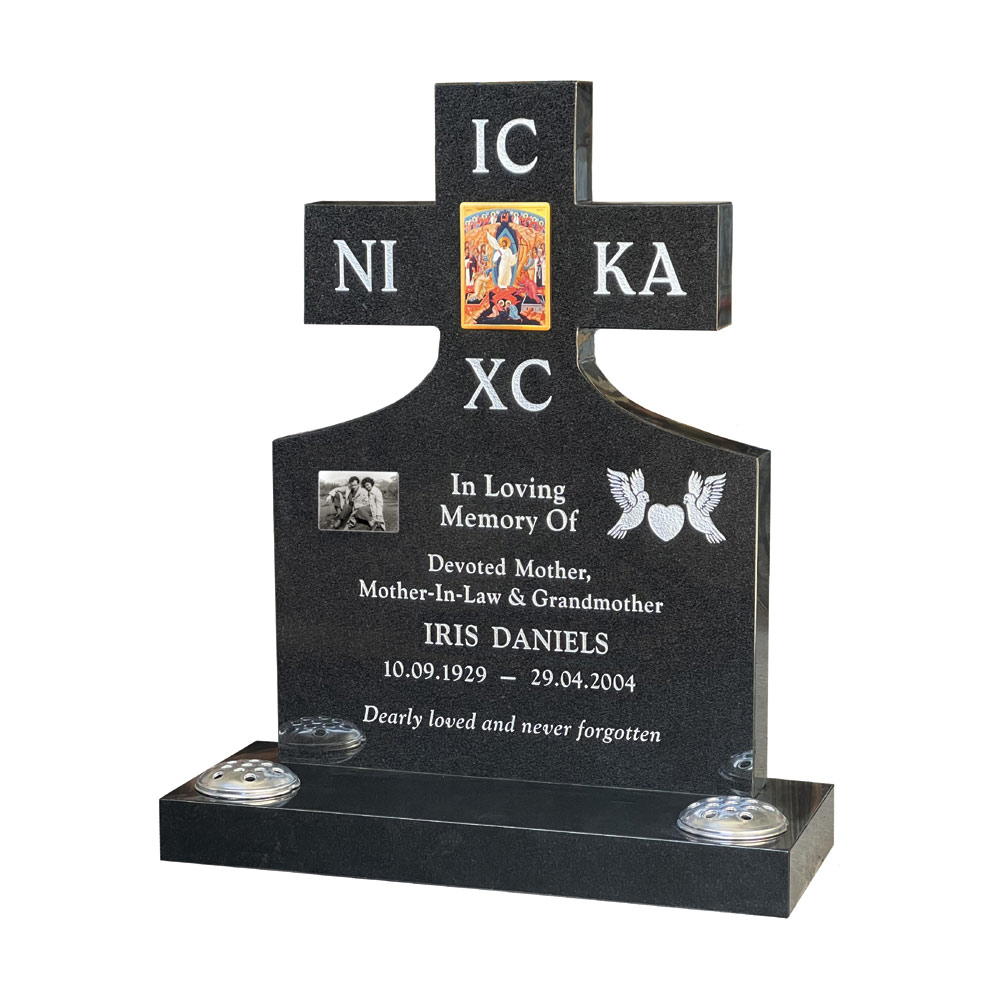 GHS448 - Christian Orthodox Cross Headstone - Memorials of Distinction