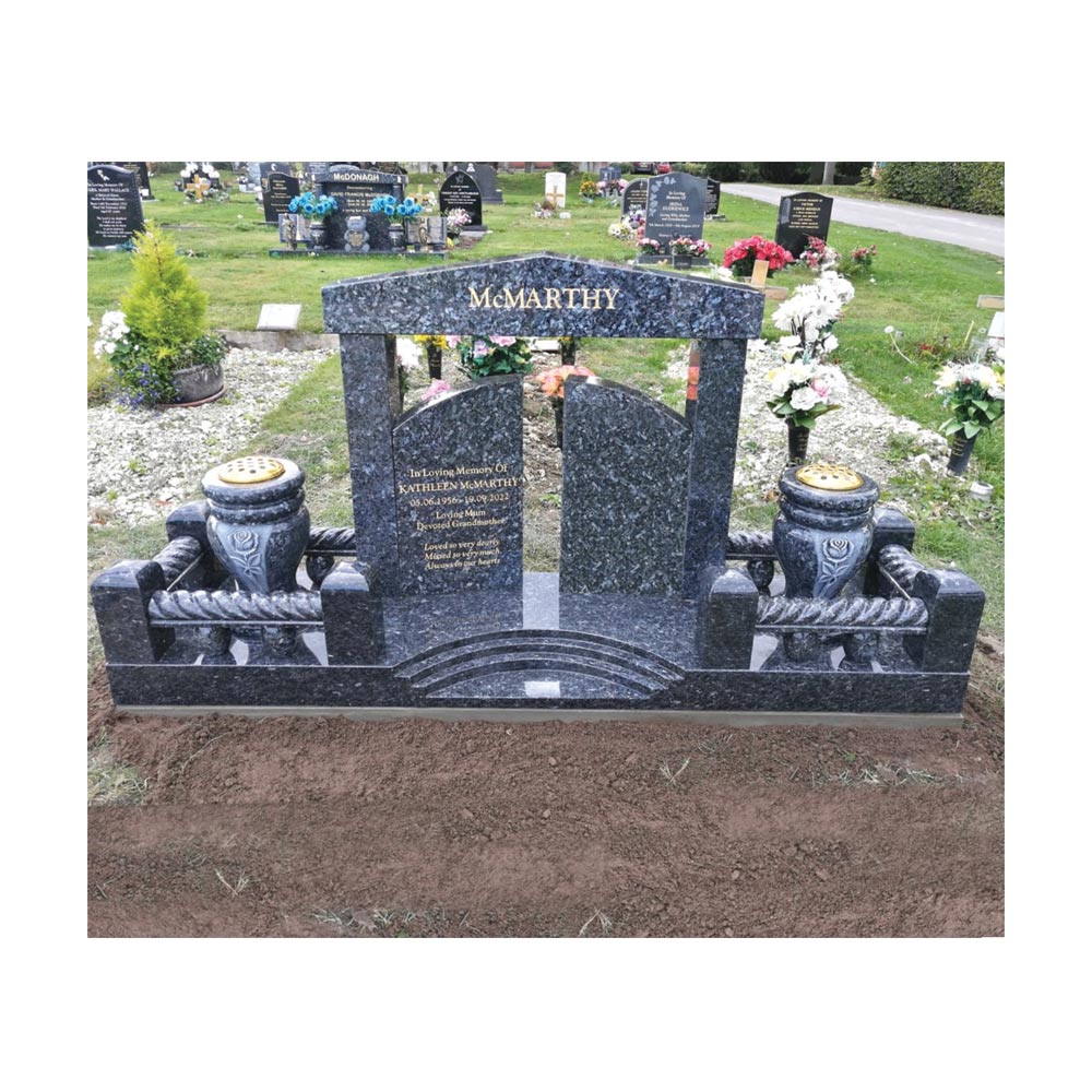 Bespoke Gates of Heaven Headstone with Railings - Memorials of Distinction